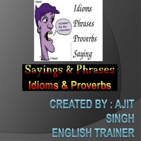 Sayings and proverbs | PPSX