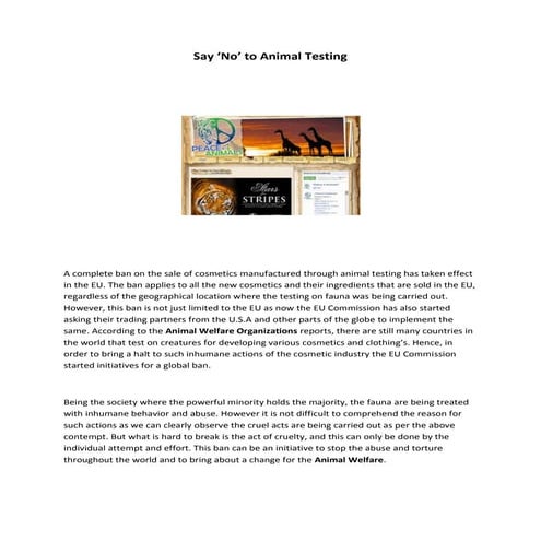 Animal testing | PPT