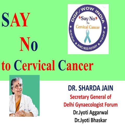 Say no to cervical cancer-PUBLIC Awareness-Life Care Centre_Dr.Sharda ...