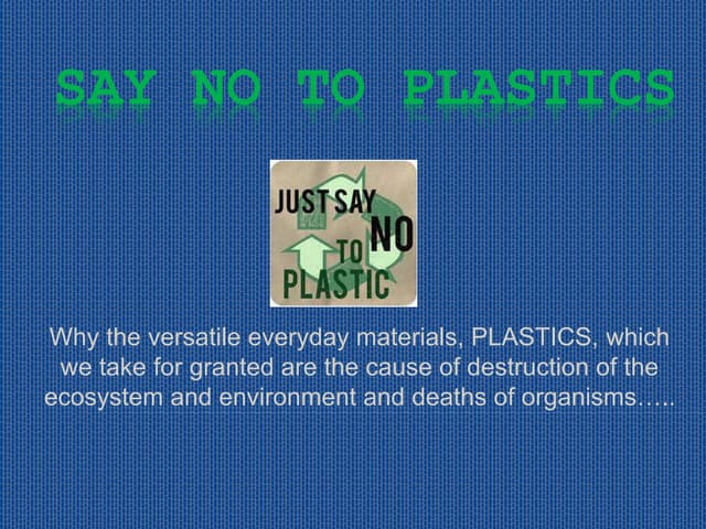 Solution to Plastic Pollution | PPTX