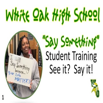Say Something WOHS | PPT