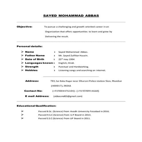 Sayyed mohammad abbas | DOCX