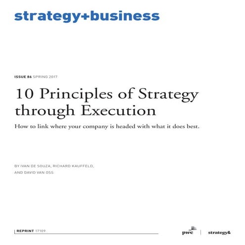 10 Principles of Strategy through Execution | PDF