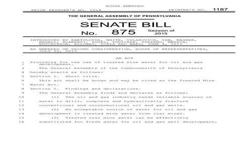Legislative Bill Example