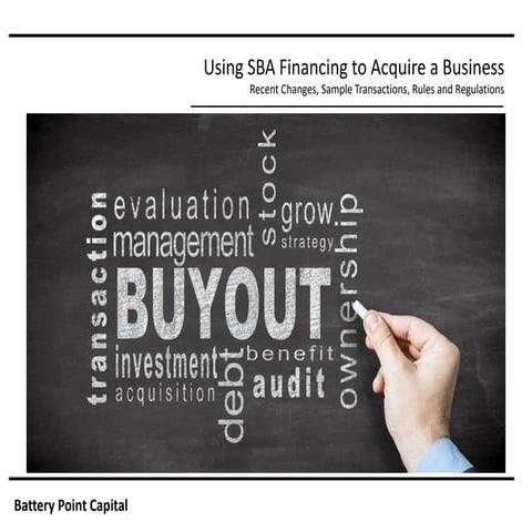 SBA for M&A: BPC | PPT