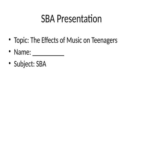 SBA_Music_Presentation.pptxbdndndndndndndndndnd | PPTX