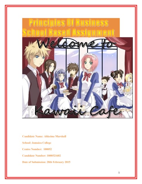 Principles of Business (POB) SBA | PDF