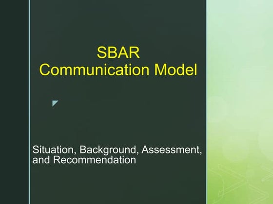 SBAR presentation | PPTX