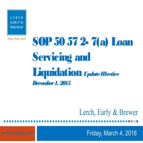 SBA SOP Updates Presentation 2016-03-04 | PPT