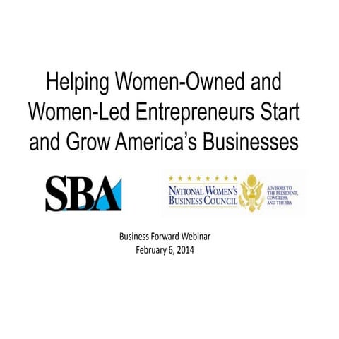 "Women in Business" Presentation with Erin Andrew, SBA | PPTX