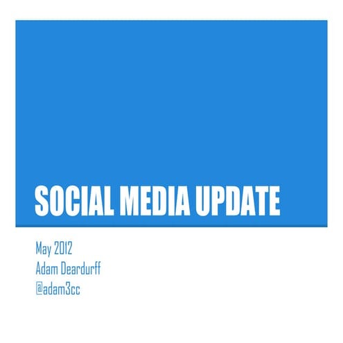 May 2013 Social Media Update | PDF | Social Networking | Internet