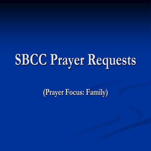 Prayer focus 04272011 | PPT