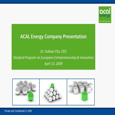 Fuel Cell Startups in the UK - SB Cha ACAL Energy Stanford Apr1309 | PDF