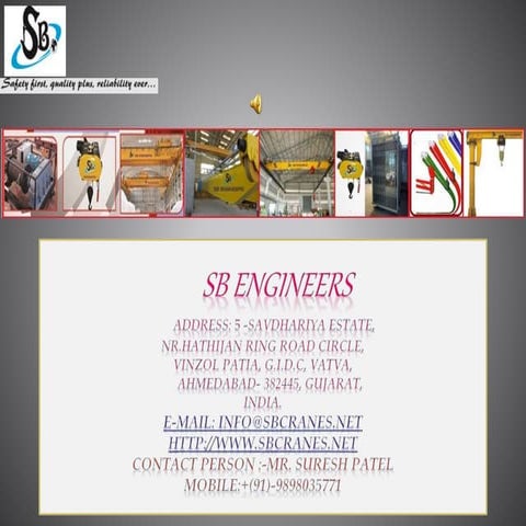 Sb crane catalouge | PPTX