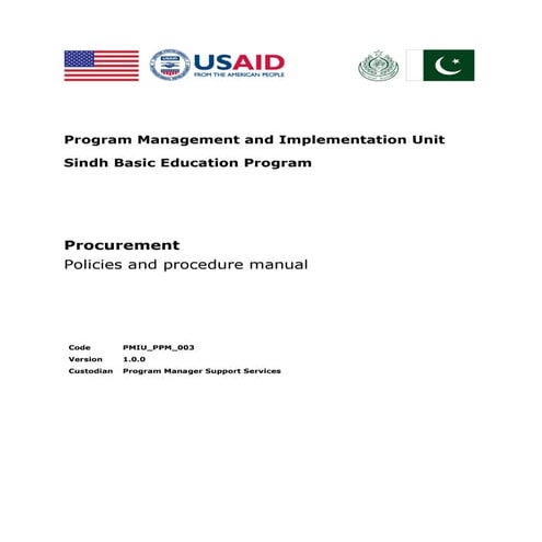 SBEP Procurement Manual | PDF