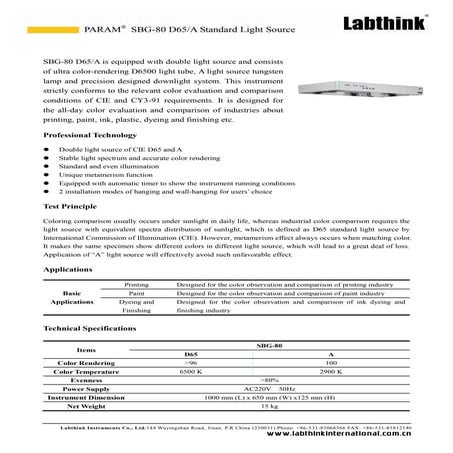 SBG-80-D65A-Standard-Light-Source | PDF