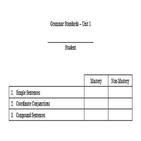 SBG Grade 6: Unit 1 Checklist | PDF