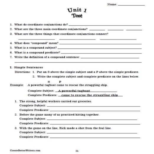 SBG Grade 6: Unit 1 Test | PDF