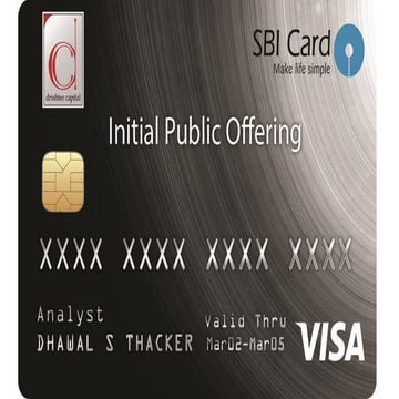 SBI cards IPO | PDF