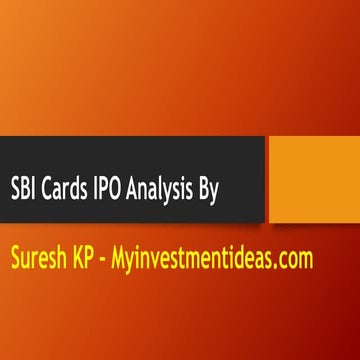 SBI Cards IPO Analysis | PPT