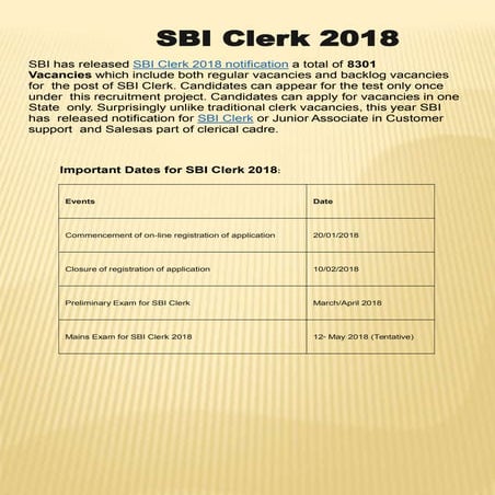 Sbi clerk syllabus and pattern 2018 | PPTX