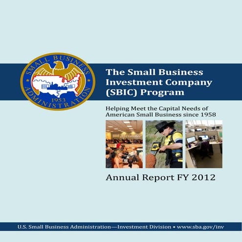 SBIC 2012 Annual Report | PDF | Business Banking & Finance | Business