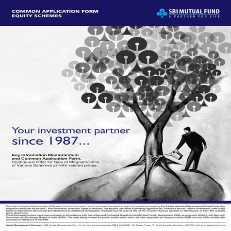 Sbi mutual fund common application form equity with kim | PDF