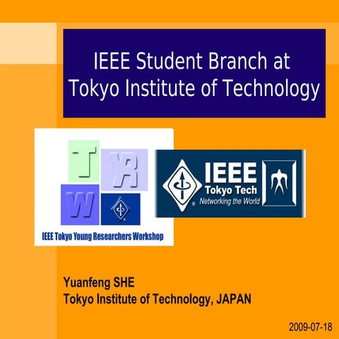 Student Branch Introduction | PPT