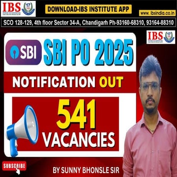 SBI PO 2025 full information ppt | ibs institute | PPT