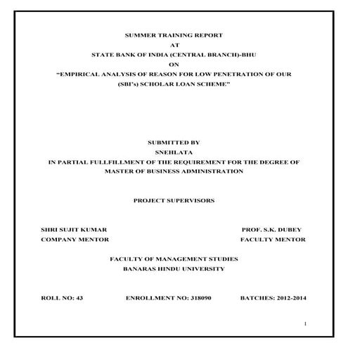 Sbi sip report | DOCX