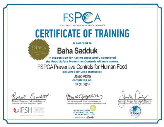 Food Safety Auditor Training Certificate | PPT