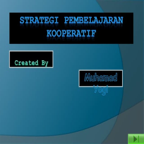 STRATEGI PEMBELAJARAN KOOPERATIF | PPTX