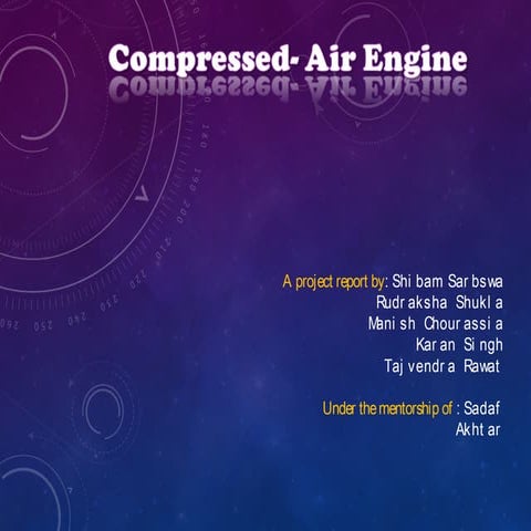 Pneumatic Vehicle Using Compressed Air: A Real Solution to Pollution and Fuel Crisis | PDF