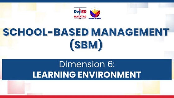 SBM-Tool_Dimension6_LearningEnv.docx | Professional School | Postgraduate Education