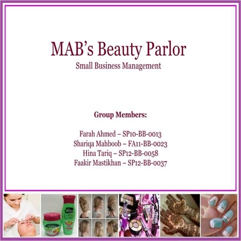 Small business management - beauty parlor | PPTX