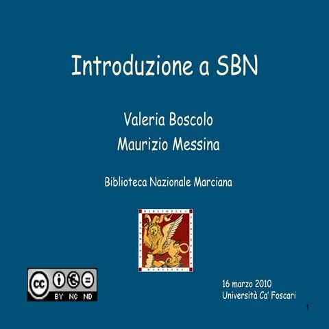 Introduzione a SBN | PPT