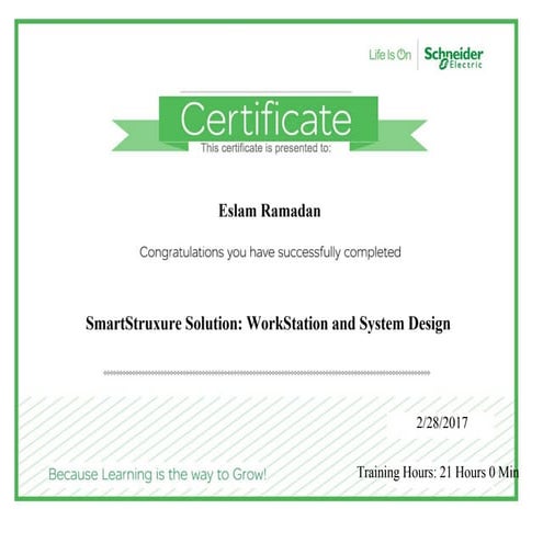 SBO workstation and system design Training certificate | PDF