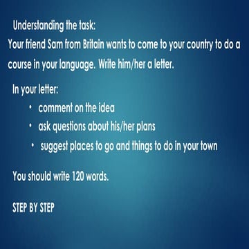 SB p25 writing a letter.pptx of the grade 9 examiniation | PPTX