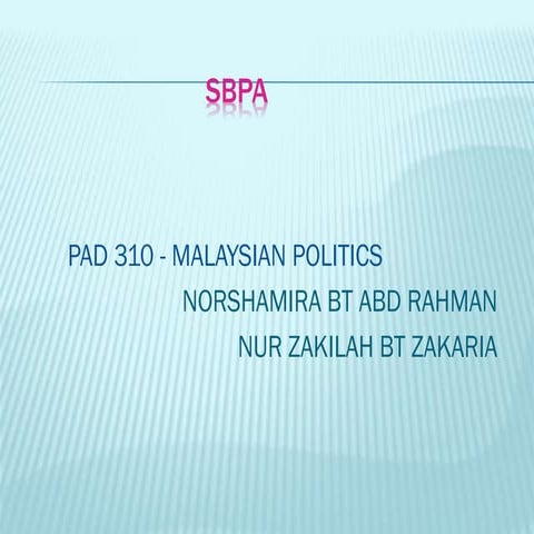 SARAAN BARU PERKHIDMATAN AWAM (SBPA) | PPT