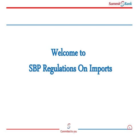 SBP Export/Import Regulations: Unit 2 | PPTX