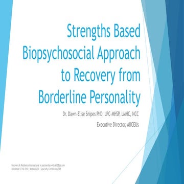 Addressing Borderline Personality Disorder in Treatment | PPTX