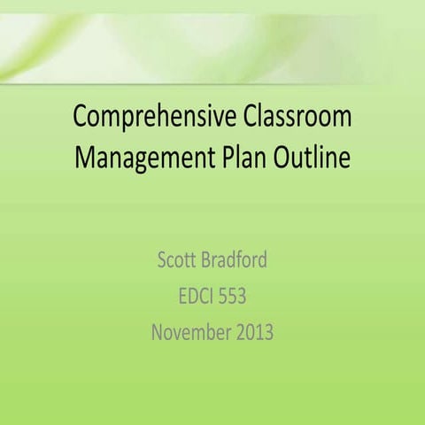 Classroom management plan | PPTX