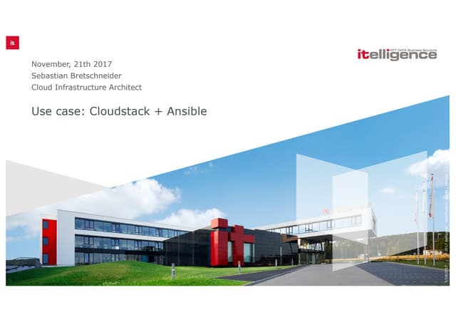 Use Case Cloudstack And Ansible Ppt