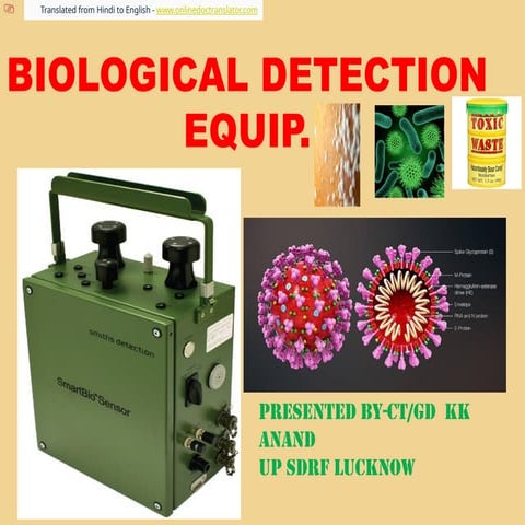 SBS smart bio senior is use for detecting biological warfare agent | PPTX
