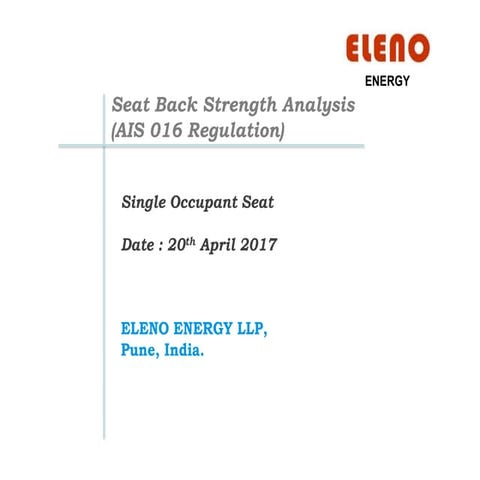 ELENO CAE SBS report | PPTX