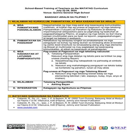 SBTT PAKITANG TURO.docx sa filipino ikapitong baitang | DOCX