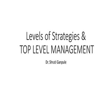 SBU and Top Level Management | PPT
