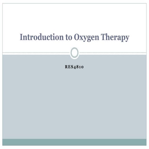 Introduction to Oxygen Therapy.ppt | Lung and Respiratory Health ...