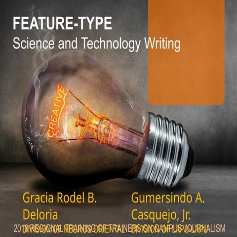 Guide on how to write science and Technology features | PPTX