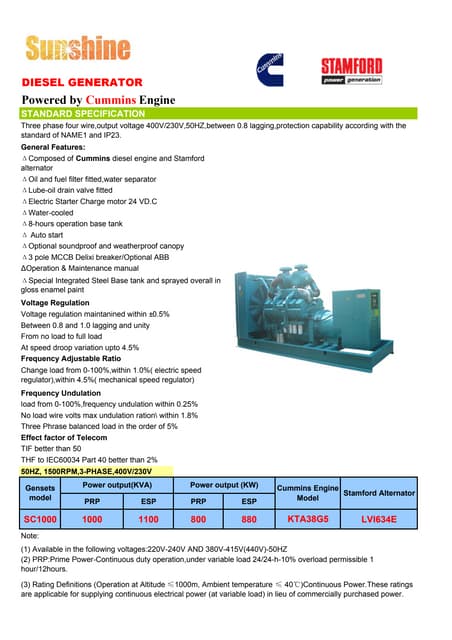 Doosan diesel generator Data Sheet | PDF | Commercial Trucks | Auto ...